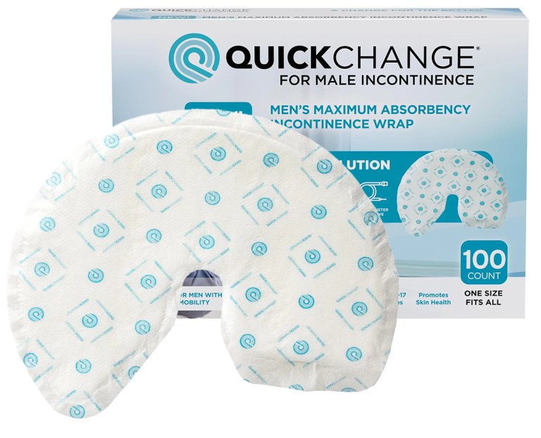 QuickChange Male Incontinence Wrap | Maximum Absorbency | 1 Size | 25 ...